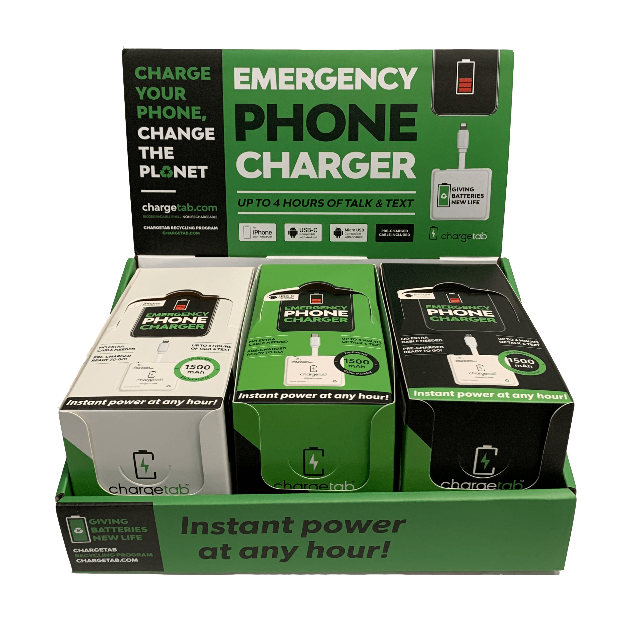 Emergency Phone Chargers | Pre-Charged Battery Pack – ChargeTab